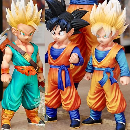 18cm Anime Dragon Ball Figures Childhood Trunks Goku Super Saiyan Son ...