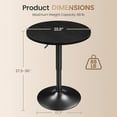 Round Bar Table, Adjustable Height and 360° Swivel Bar Tables, Cocktail ...