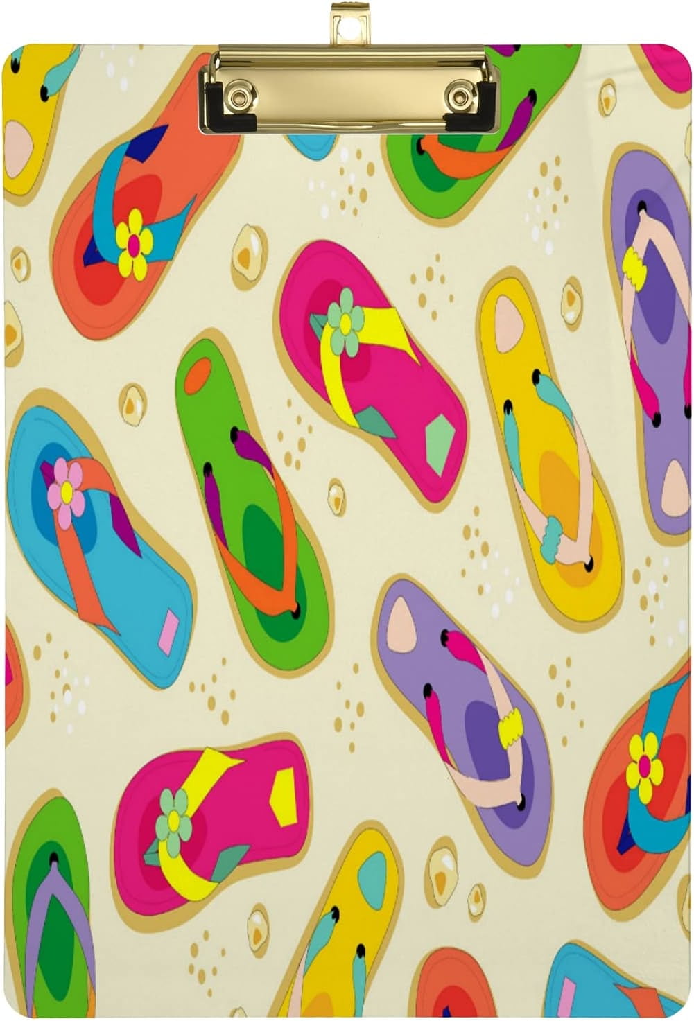 FMSHPON Yellow Colorful Flip Flops Clipboard Hardboard Wood Nursing ...