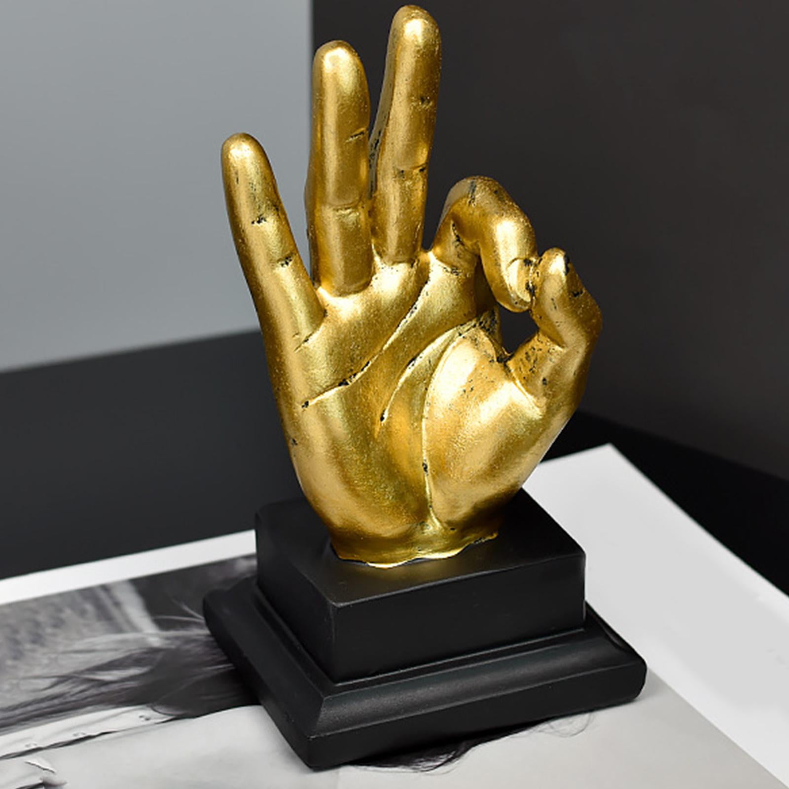 Modern Hand Statue Finger Gesture Sculpture Art Display Figurine for ...