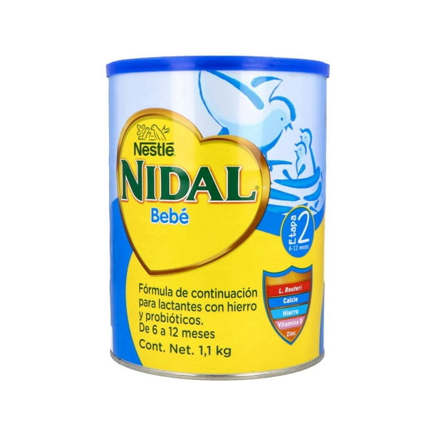 Nidal Bebé Etapa 2 Fórmula De Continuación Lata Con 1.1 kg Nidal Nestle ...