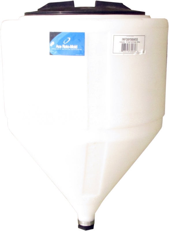 15 Gallon Full Drain Cone Bottom Inductor Tank (no stand) - Walmart.com