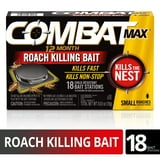 Combat Max Large Roach Killing Bait Stations, Child-resistant, 8 Count ...