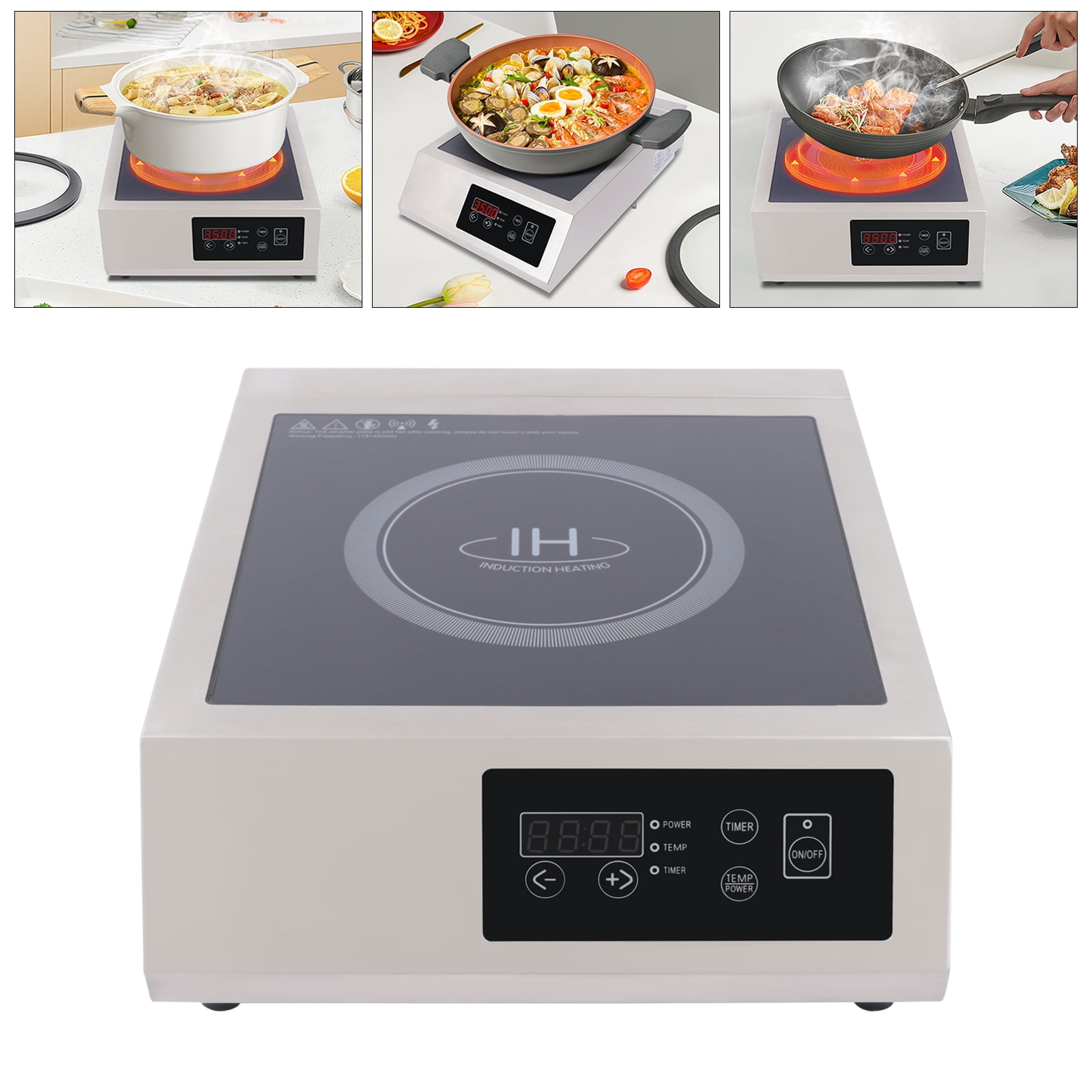 Miumaeov Induction Cooktop Commercial Grade Burner Pro Chef ...