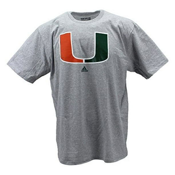 University of Miami - University of Miami Go to Tee T Shirt Grey Big U ...