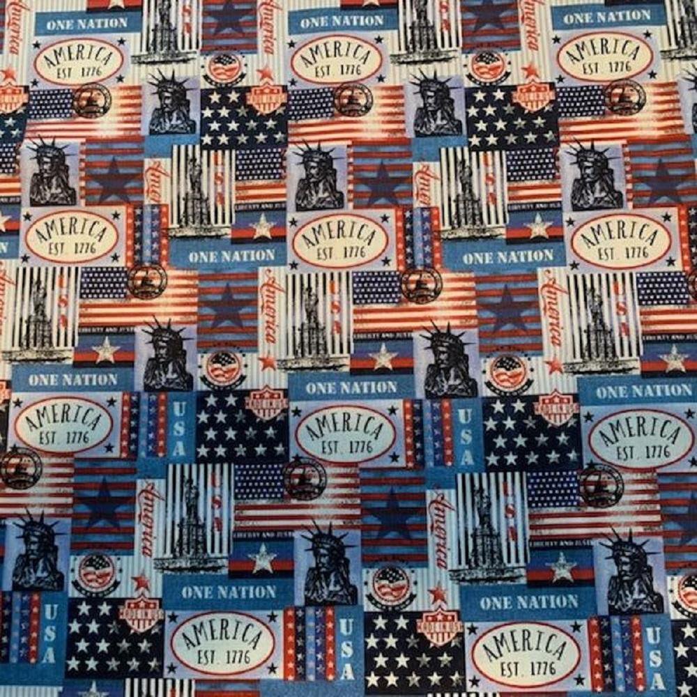 Patriotic Cotton Fabric - Walmart.com - Walmart.com