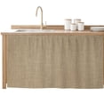 Brown Farmhouse Cabinet Curtain 32"Wx55"L,Dustproof Pantry Door Curtain ...