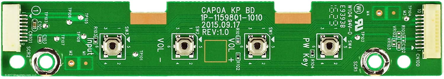 Key Button / Controller Y8387081A 1P-1159801-1010 for Vizio E70U-D3 ...