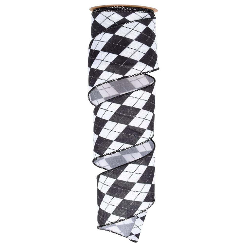 2.5" X 5 Yards Halloween Wired Ribbon Spider Web Print Ribbon Witch ...