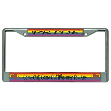 Rainbow LGBTQ Gay Pride Pattern License Plate Frame - Walmart.com