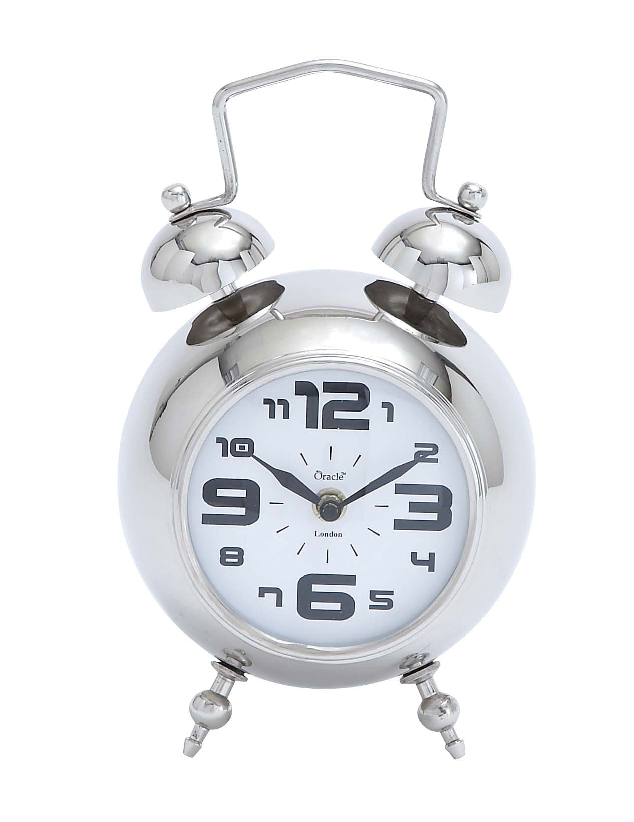 Table Clock With Nickel Plated Finish - Walmart.com