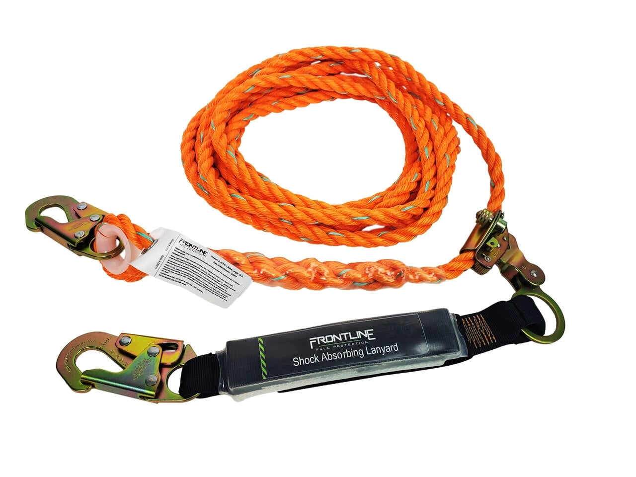 Frontline Premium Vertical Lifeline with Openable Rope Grab and Shock ...