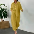Lokdsa Womens Summer Clothes Women 2 Piece Retro Plus Size Cotton And