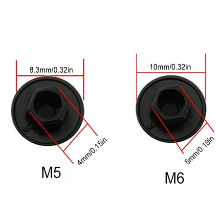 10 Pieces Hexagonal Bicycle Bolts Screw Covers Plastic Universal Bolt ...