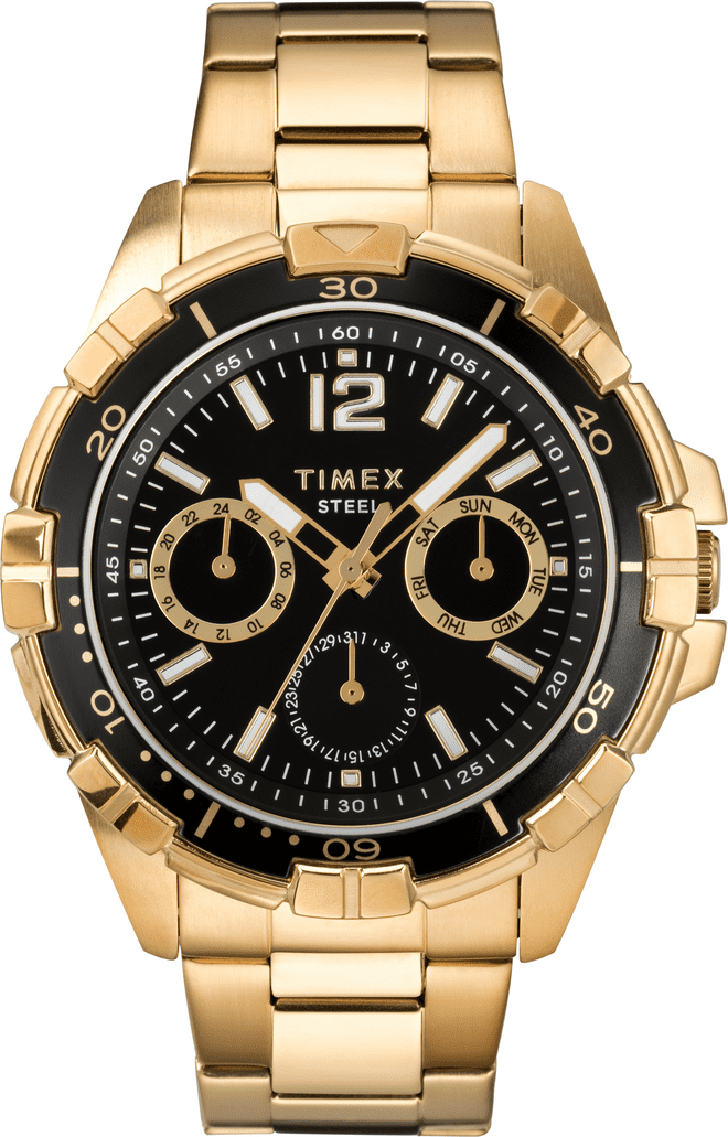Timex Men's Dress Multifunction 45mm Watch – Gold-Tone Stainless Steel ...