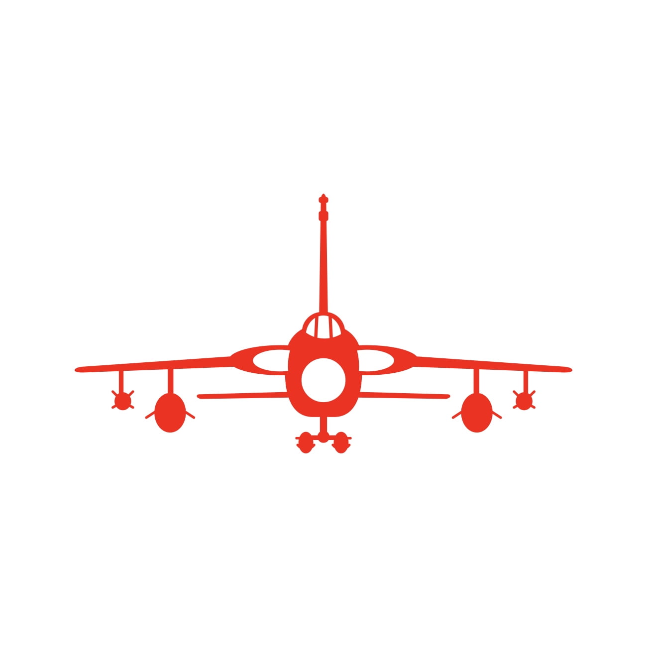 Front View F-105 Thunderchief Sticker Decal Die Cut - Self Adhesive Vinyl - Weatherproof - Made ...