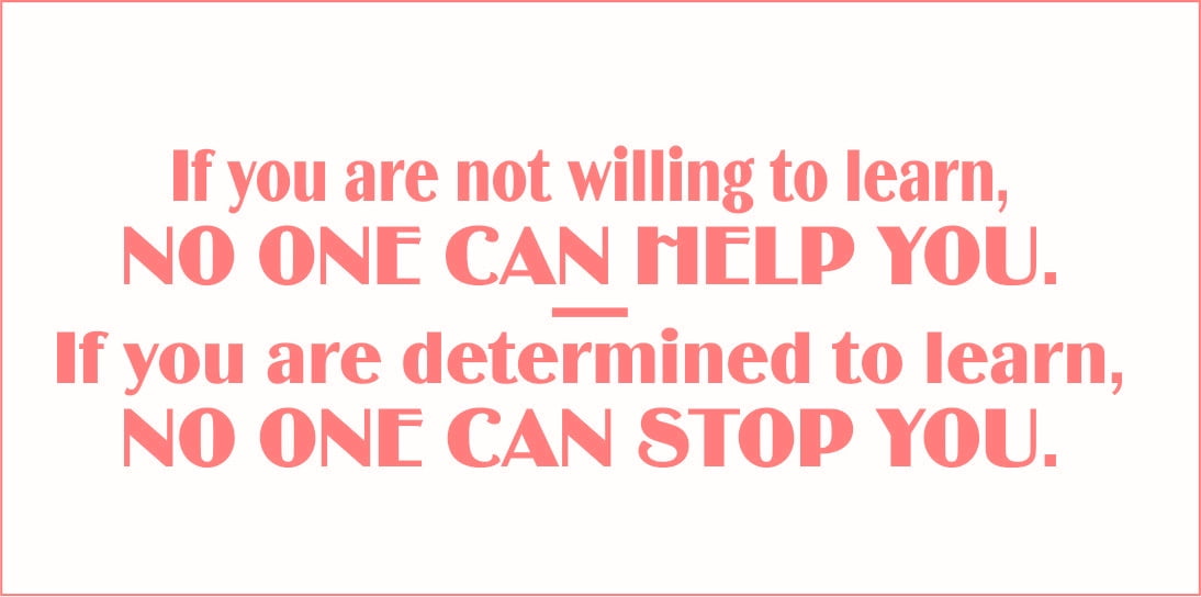 If You Are not Willing to Learn No One Can Help You.. Vinyl Quote ...