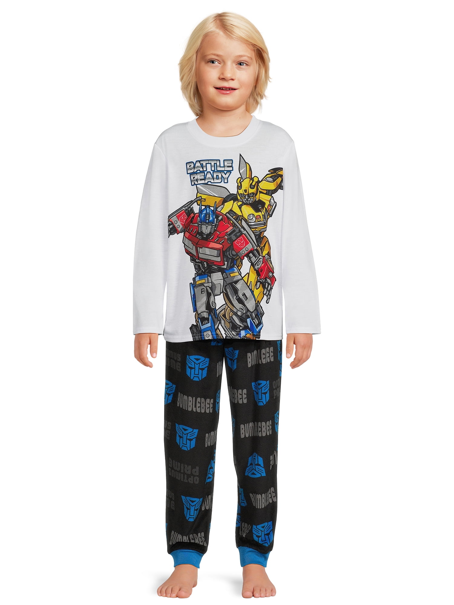 Transformers Boys’ Long Sleeve and Jogger Pant Pajama Set, 2-Piece Set ...