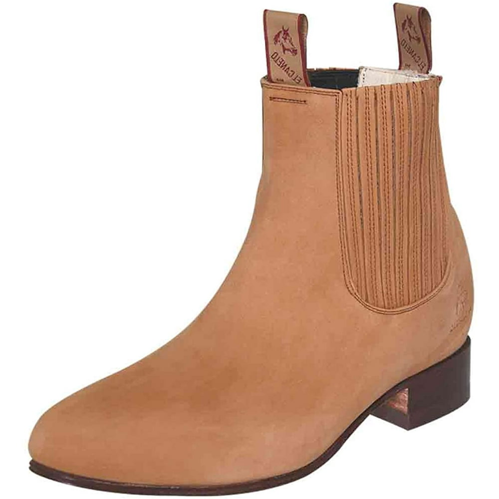 El-Canelo - Botin Charro for Men's Canelo Nobuck (230) Leather,Anckle ...