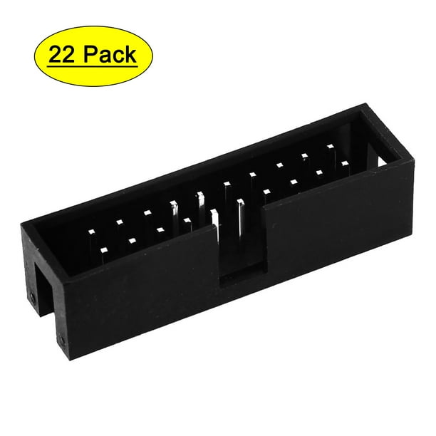 22pcs 2x10 20-Pin 2.54mm Pitch Straight Box Header Connector IDC Male Sockets - Walmart.com ...