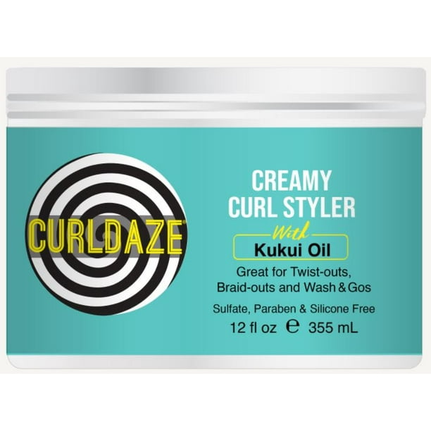 CurlDaze Creamy Curl Styler with Kukui Oil 12Oz - Walmart.com