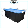 HART 50 Gallon Heavy Duty Wheeled Plastic Storage Bin Container, Black ...
