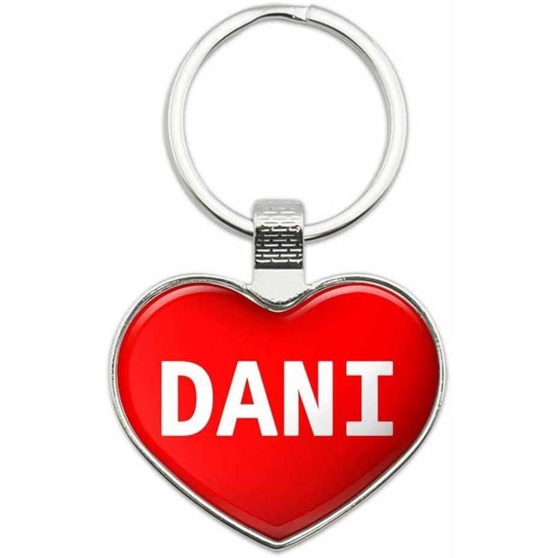 Dani - Names Female Metal Heart Keychain Key Chain Ring, Red - Walmart ...