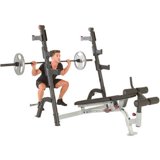 IRONMAN Triathlon X-Class Olympic Weight Bench with Detachable Leg Hold ...