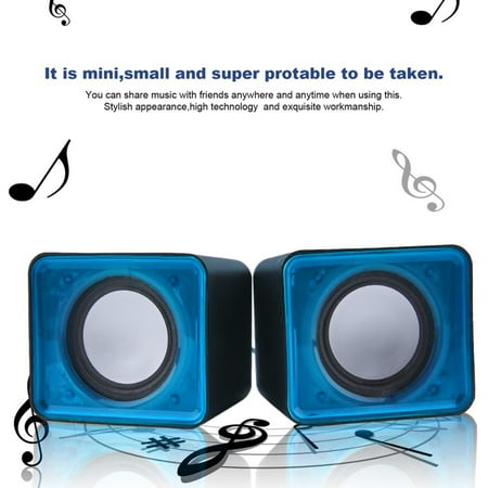 Temi Computer Speaker, LED Accents USB Speaker Small Mighty Multimedia ...