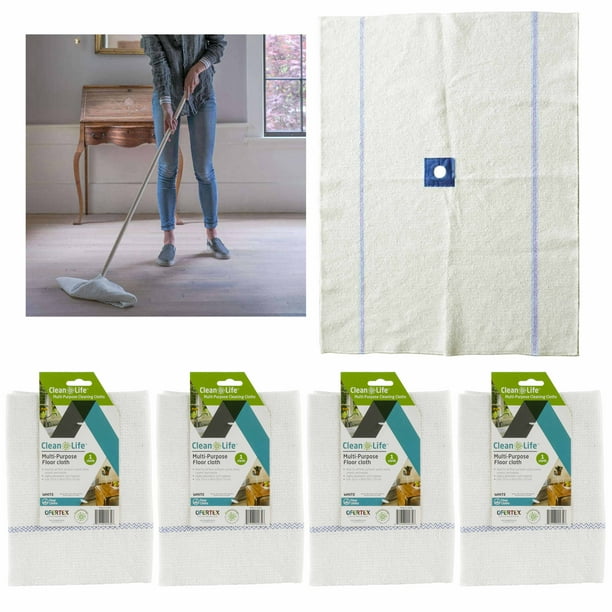 4 Pc Large Floor Cleaning Cloths Mop Broom Towel Absorbent Multipurpose ...