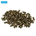 Uxcell Cord End Caps, 100Pcs 3.5x8.5mm Metal Spring Coil End Tips Crimp ...