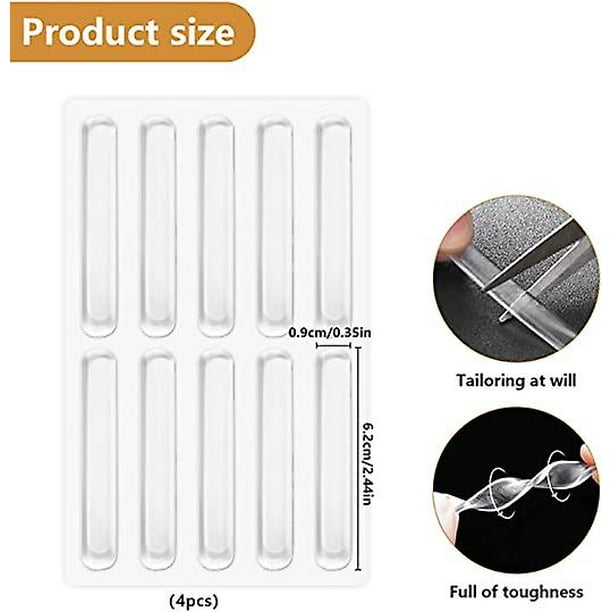40 Pcs Transparent Door Stoppers Rubber Door Bumpers, Door Handle Mats ...