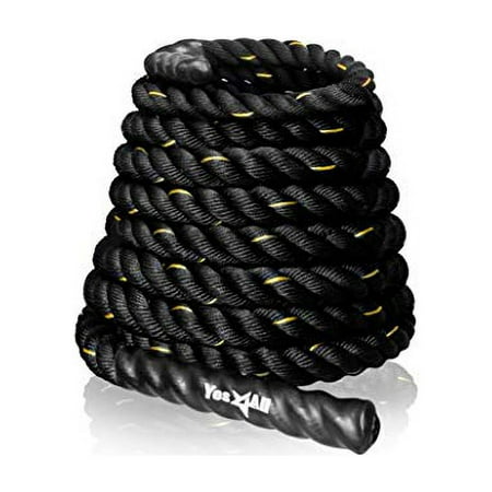Yes4All Battle Rope Poly Dacron, Workout Ropes for Core Strength, Home ...