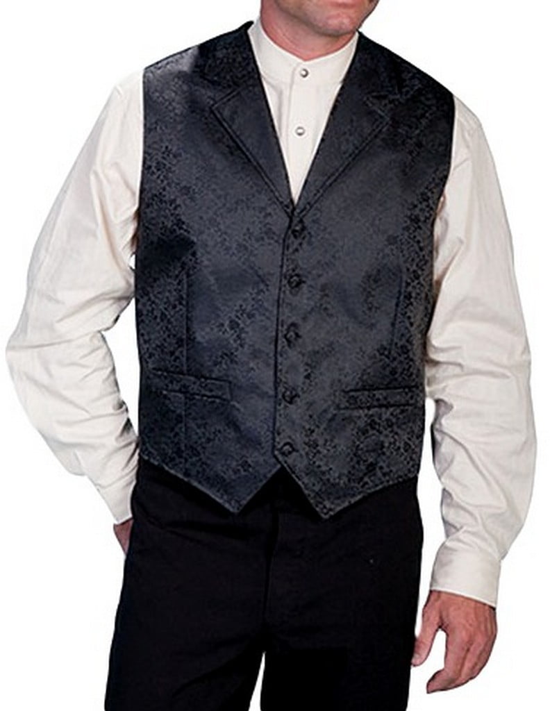 Scully Vest Mens Manly Quality Dragon Pattern Covered Button RW145XX ...