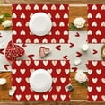 Euaioeiu Valentine's Day Placemats Heart Themed Polyester Table Mats ...