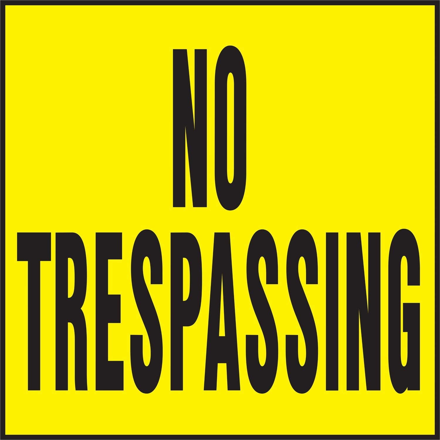 Hy Ko Products Yp 7 No No Trespassing Plastic Sign 11 In X 11 In In