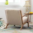 Bonzy Home Mid Century Modern Accent Chair, Beige - Walmart.com