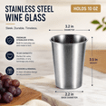 4 Pack Stainless Steel Wine Cups, Reusable Metal Wine Tumblers for Wine ...