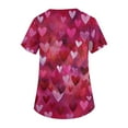 Fabrcox S-5XL Valentines Scrubs Tops for Women Plus Size Love Heart ...