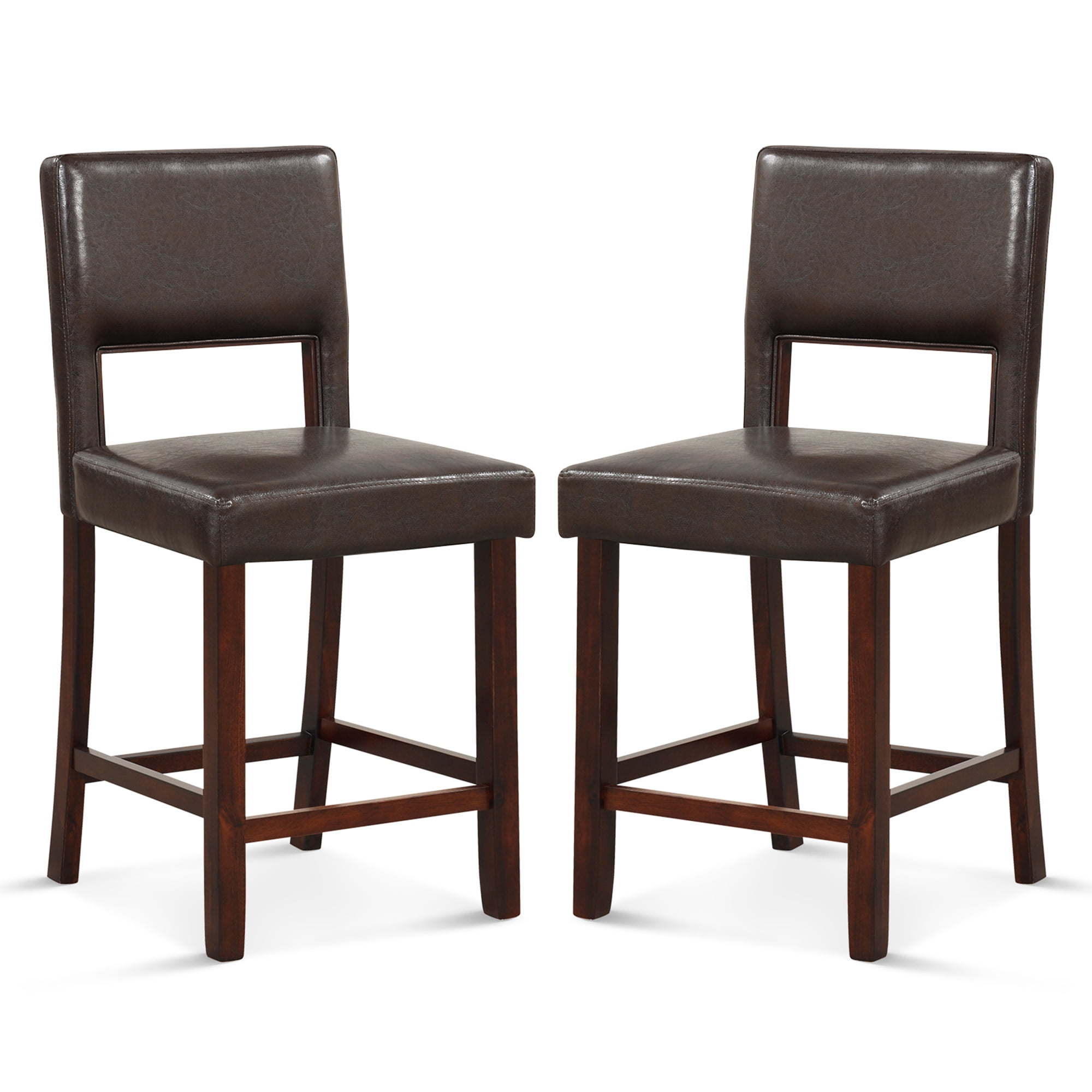 Click here for Costway Set Of 2 Upholstered Pvc Leather Bar Stool... prices