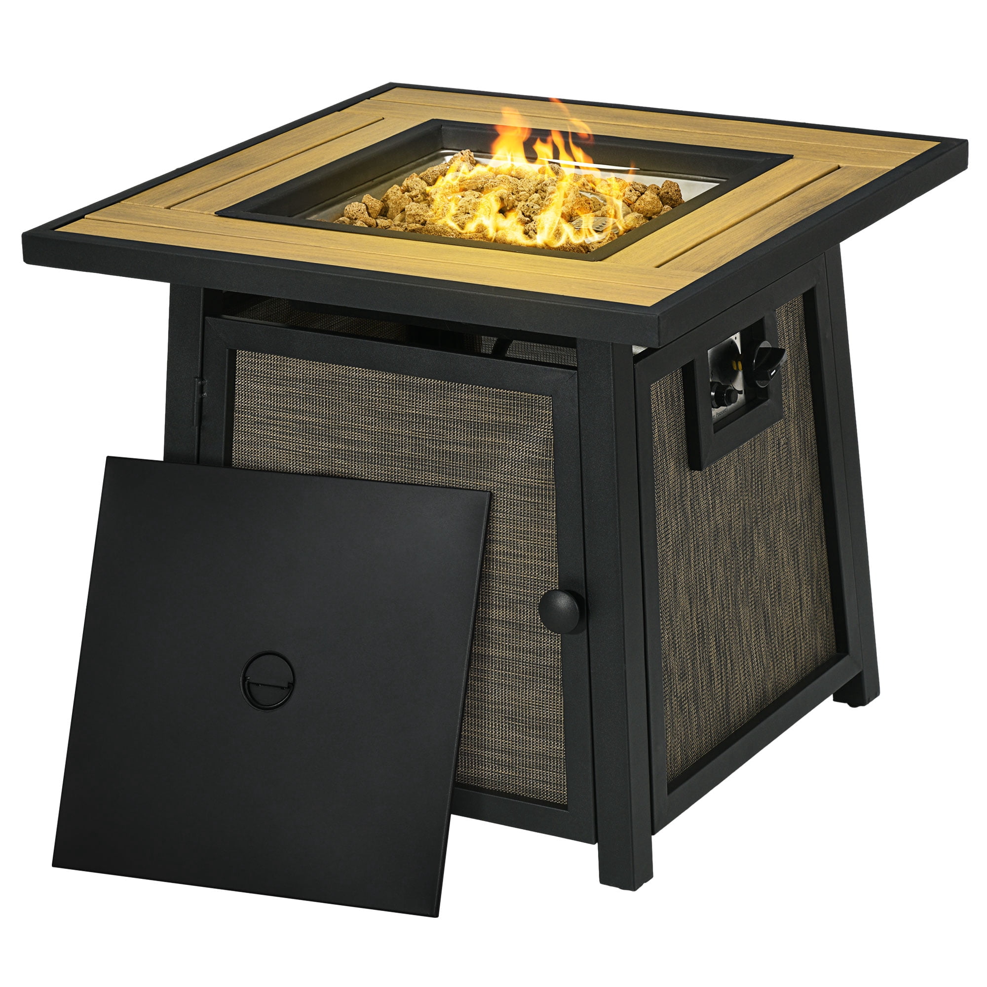 Click here for Outsunny 28 Propane Fire Pit Table With Cover  50... prices