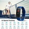 Letsfit ID132 Blue HR Fitness Trackers - Walmart.com