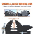 Heavy Duty Cast Iron Bench Vise with 4.5-Inch Jaw & 240-Degree Swivel ...