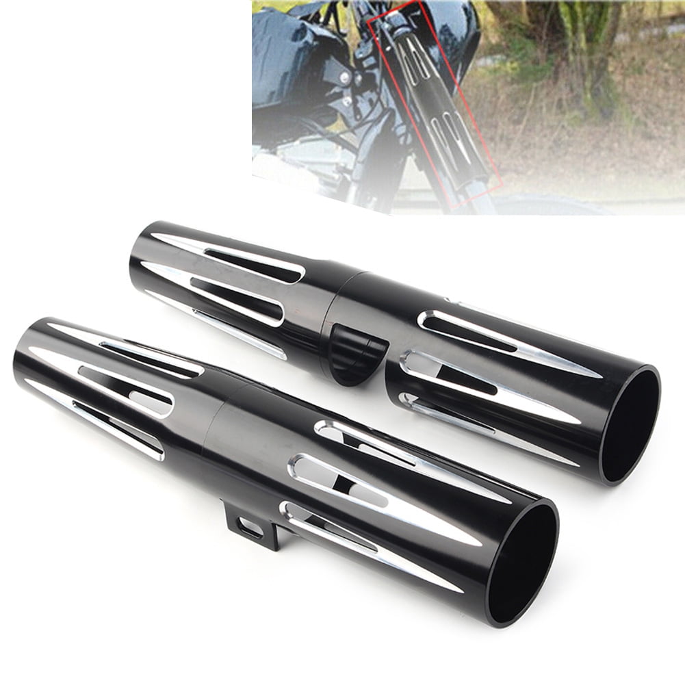 BFY 1Pair Motorcycle Fork Shroud Boot Cover W/ Hardware For Harley ...