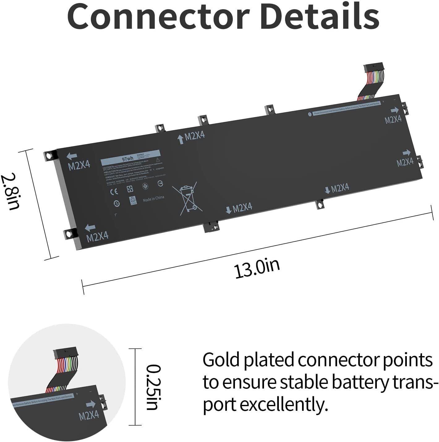 6GTPY Battery for OEM Dell XPS 15 9570 9560 9550 7590 Precsion 5530 ...