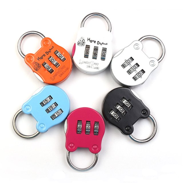 tooloflife Mini 3 Digital Password Padlock Mechanical Security Lock for ...