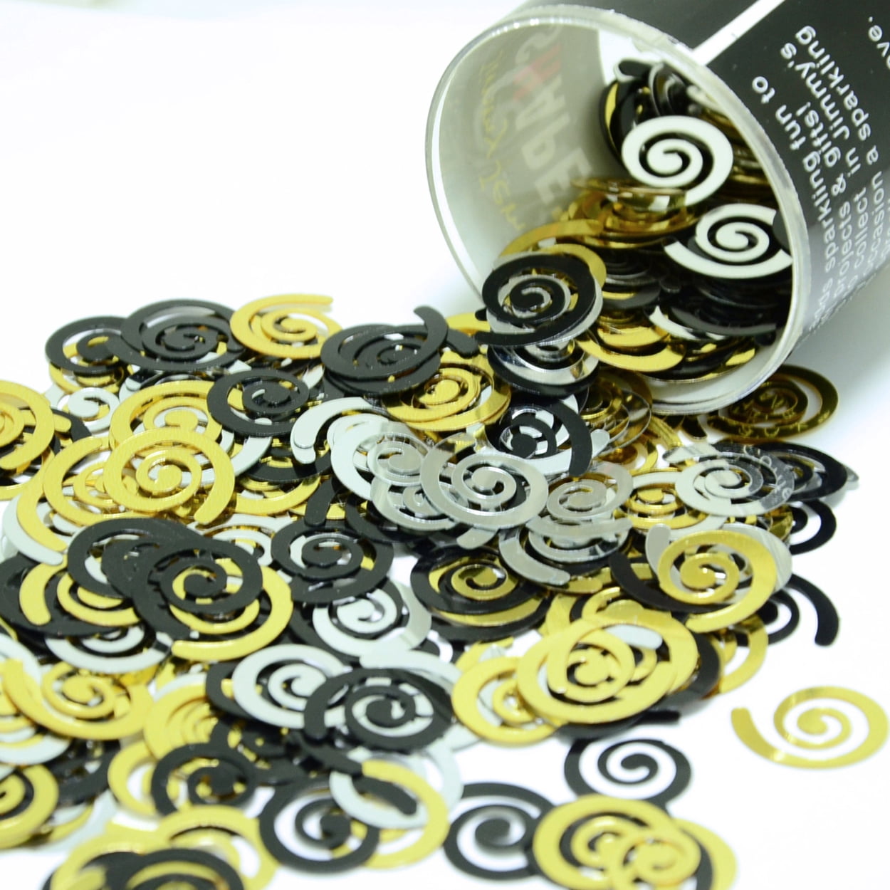 Confetti Curly Q Black, Gold - Pouch (1/2 oz) - CCP9541 - Walmart.com