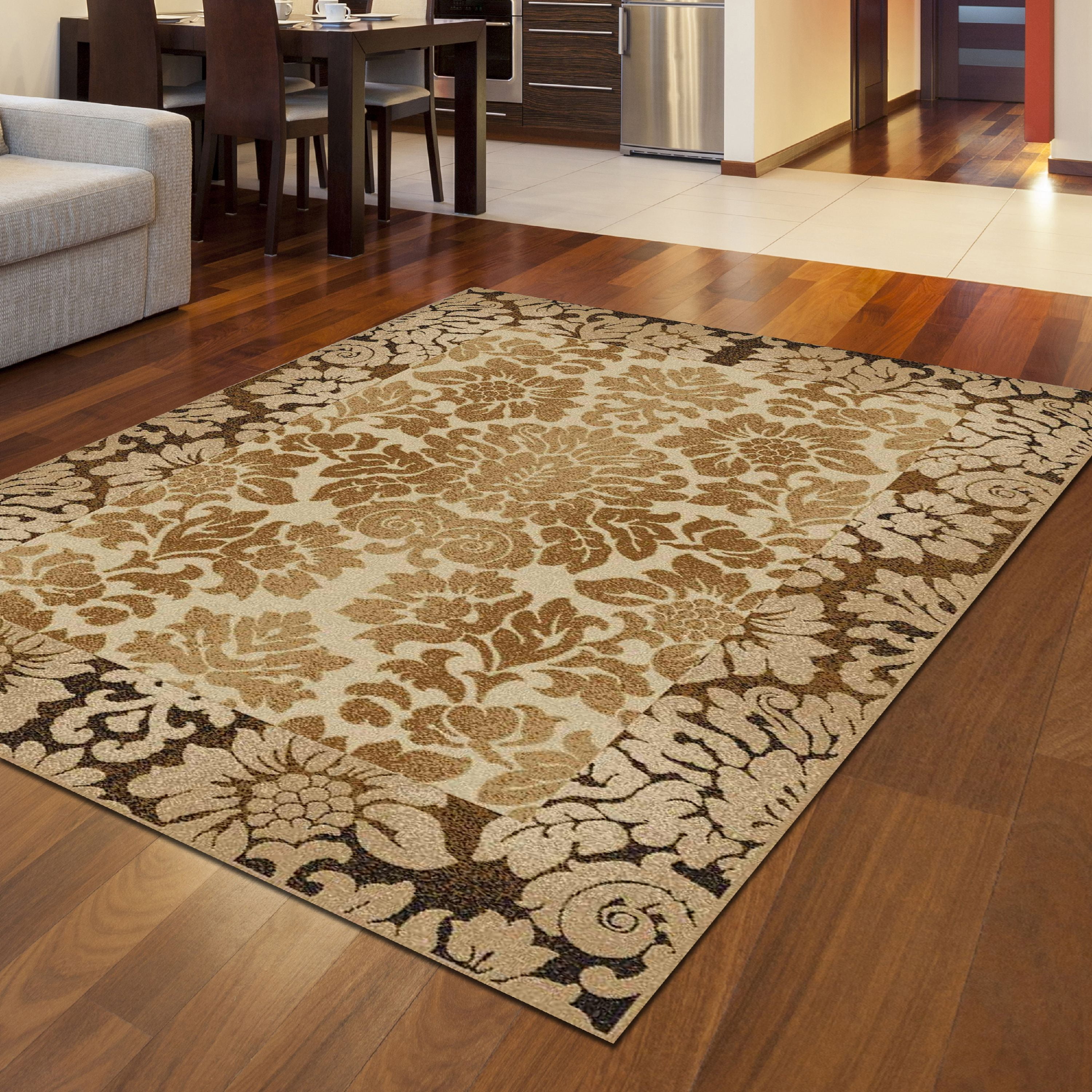 Radici USA 1717 Como Traditional Ivory Oriental Damask Area Rug (7'9" x ...