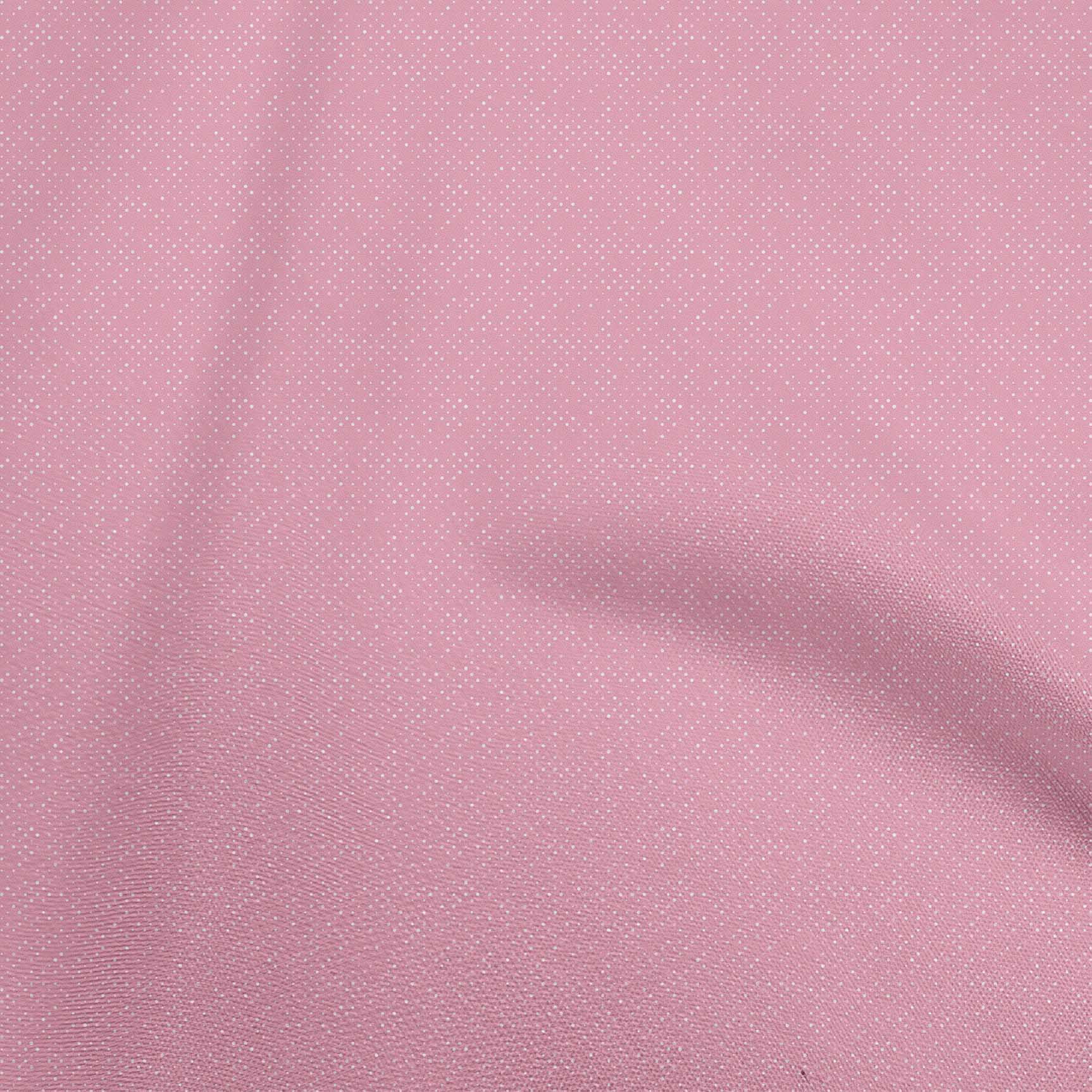 oneOone Cotton Poplin Twill Light Pink Fabric Dot Dress Material Fabric ...