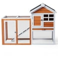 Wooden Rabbit Hutch Outdoor Chicken Coop Indoor Bunny Cage with Run ...
